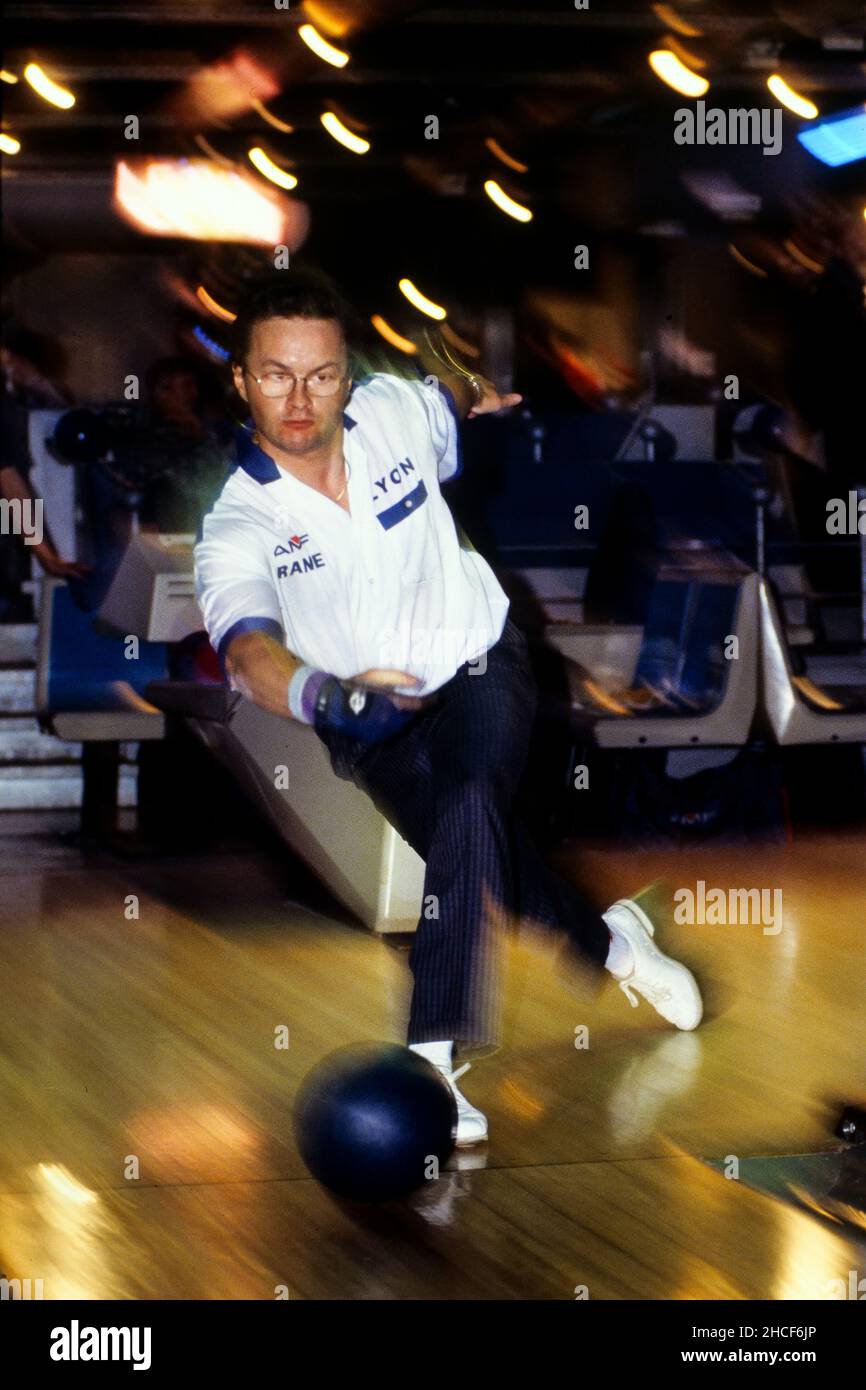 Archives 90oes: Bowling players, Lyon, France, 1995 Stock Photo - Alamy
