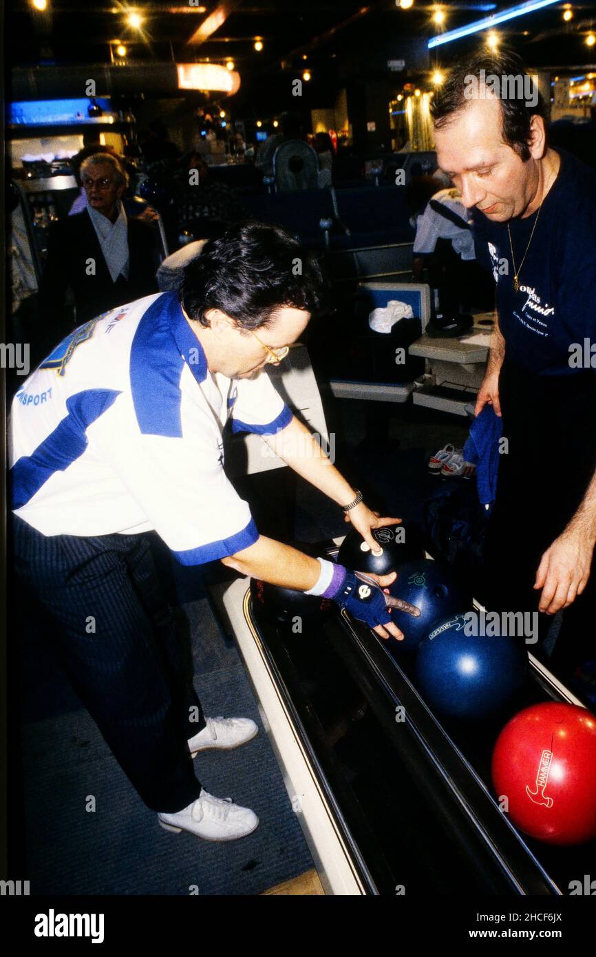 Archives 90oes: Bowling players, Lyon, France, 1995 Stock Photo - Alamy