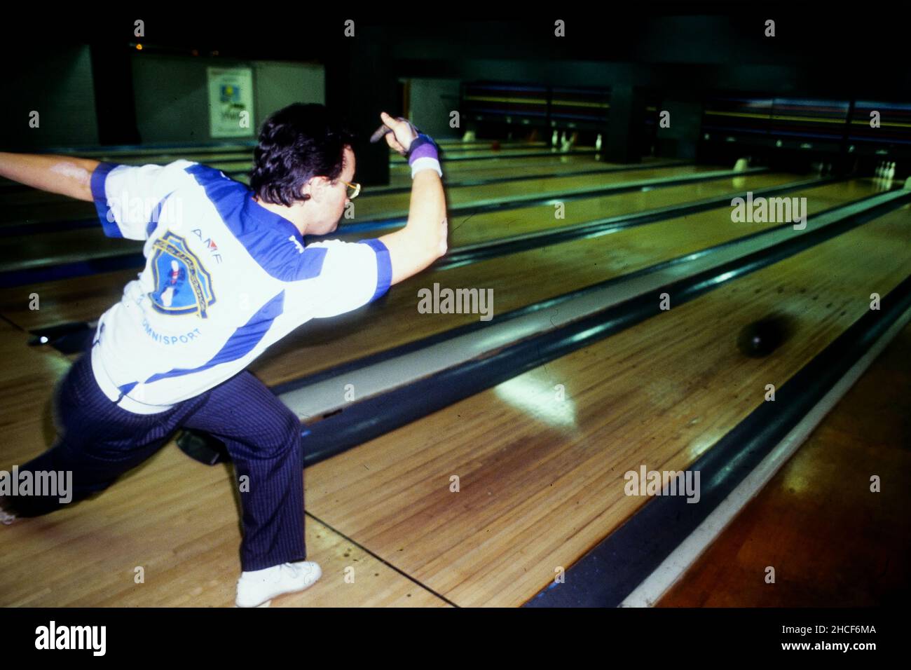 Archives 90oes: Bowling players, Lyon, France, 1995 Stock Photo - Alamy