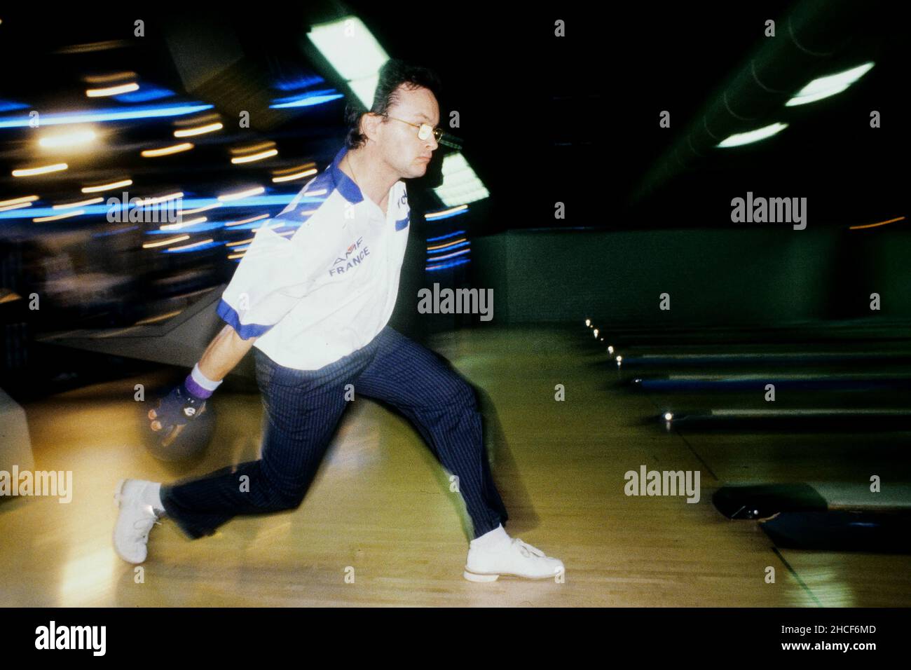 Archives 90oes: Bowling players, Lyon, France, 1995 Stock Photo - Alamy