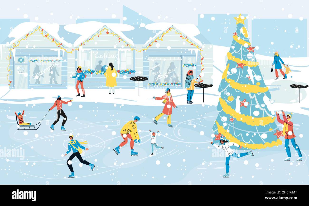 December street food Stock Vector Images - Alamy