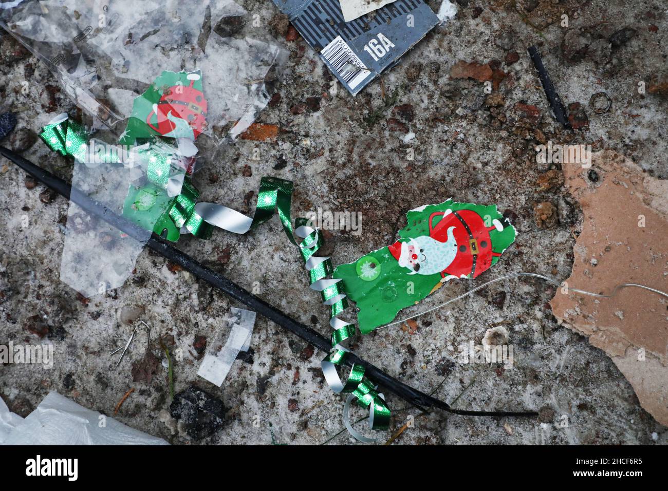 Here, waste is seen after Christmas at a recycling station, three days ...