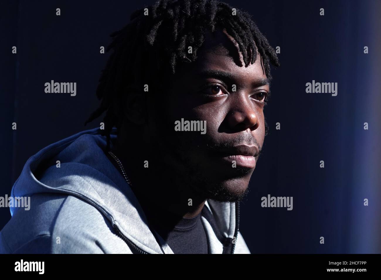 Ohio State Buckeyes defensive end Zach Harrison at a press conference ...