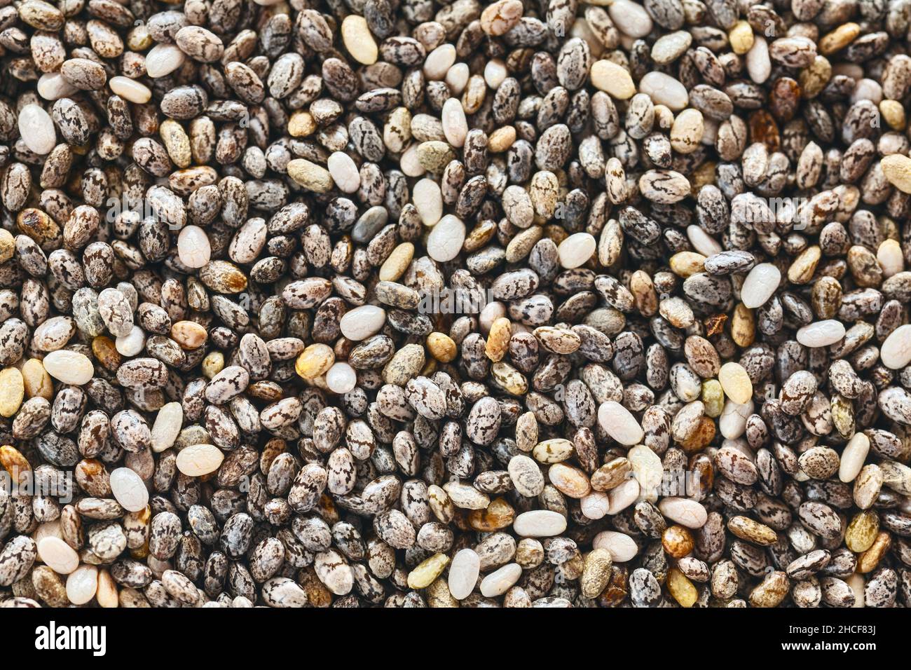Extreme close up picture of chia seeds, selective focus, natural food ...