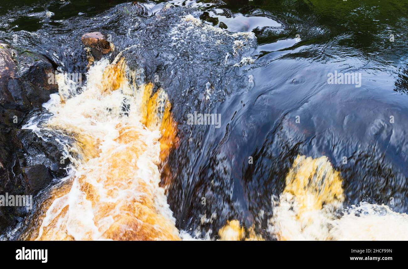 Abstract natural photo background. Waterfalls of Ruskeala, fast water ...