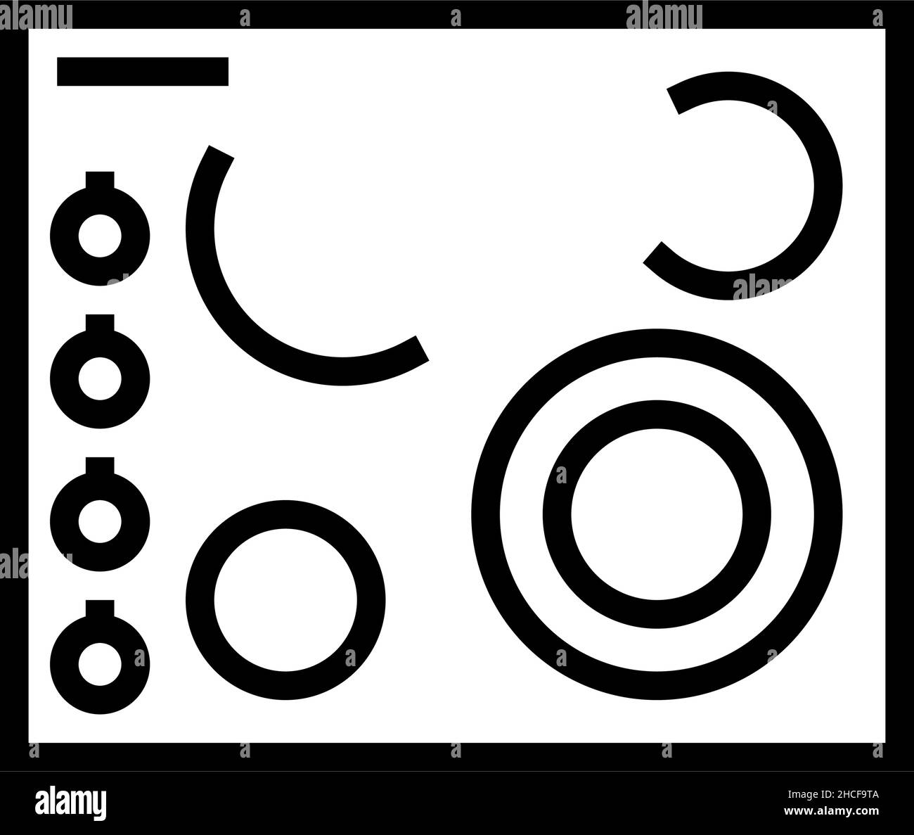 electric cooktop line icon vector illustration Stock Vector Image & Art ...