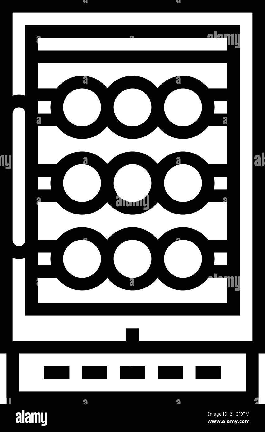 wine cooler line icon vector illustration Stock Vector Image & Art - Alamy