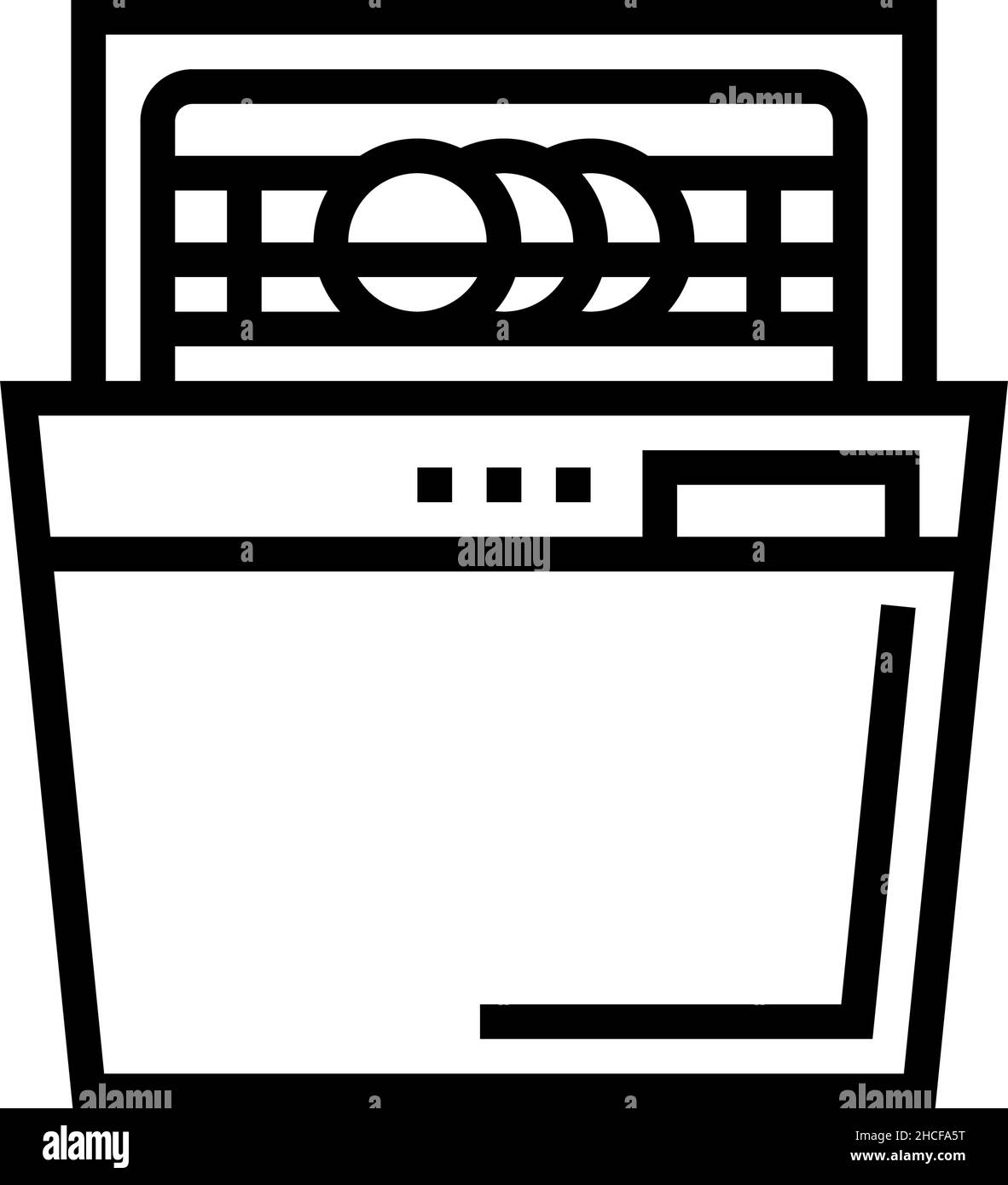 dishwasher equipment line icon vector illustration Stock Vector Image ...