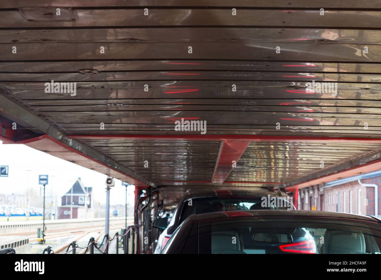 The car train to westerland on sylt Stock Photo - Alamy