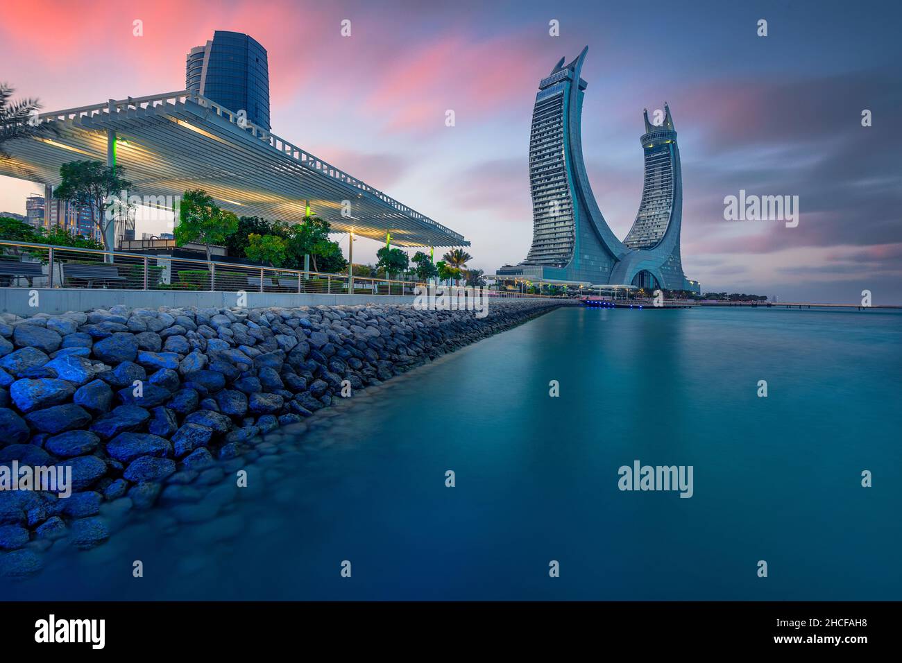 Katara towers doha hi-res stock photography and images - Alamy
