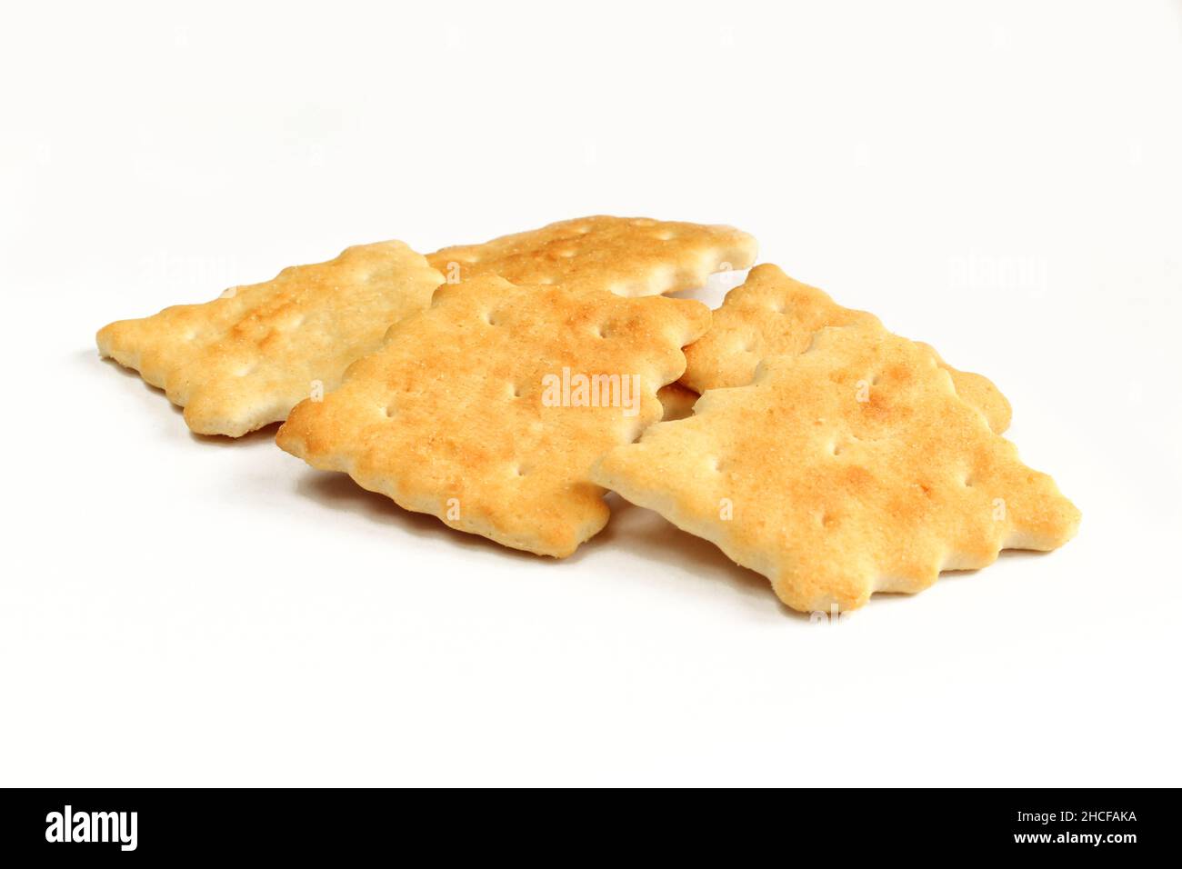 Salty crackers isolated on white background Stock Photo - Alamy
