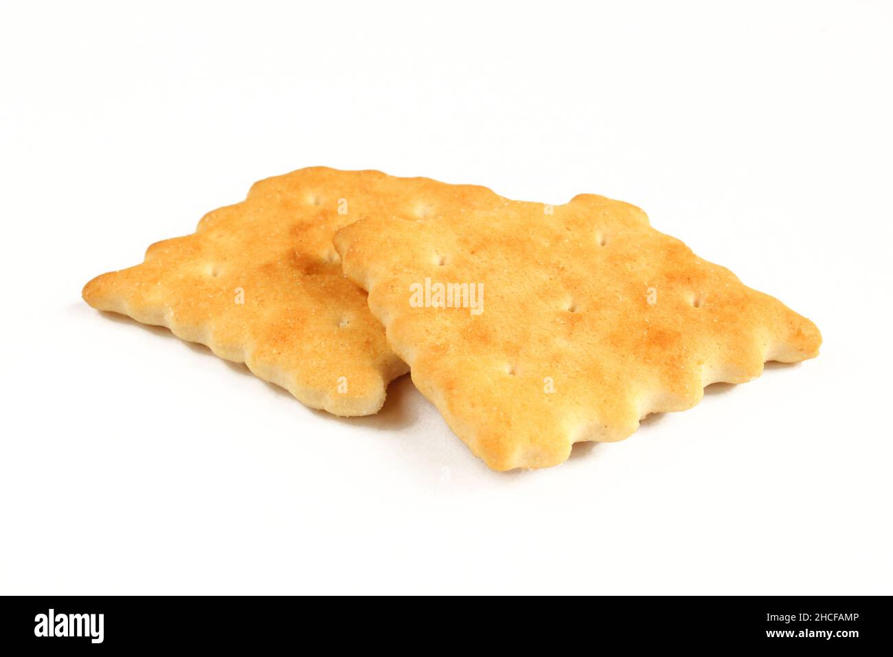 Salty crackers isolated on white background Stock Photo - Alamy