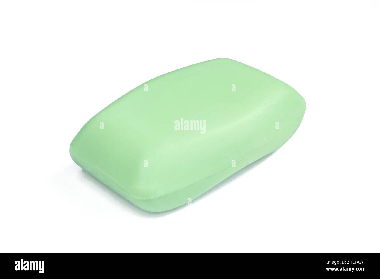 Green soap bar isolated on white background Stock Photo - Alamy