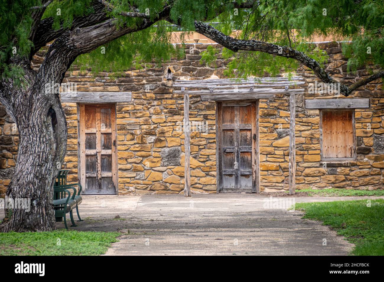 An historic building in San Antonio Missions National Historical Park ...