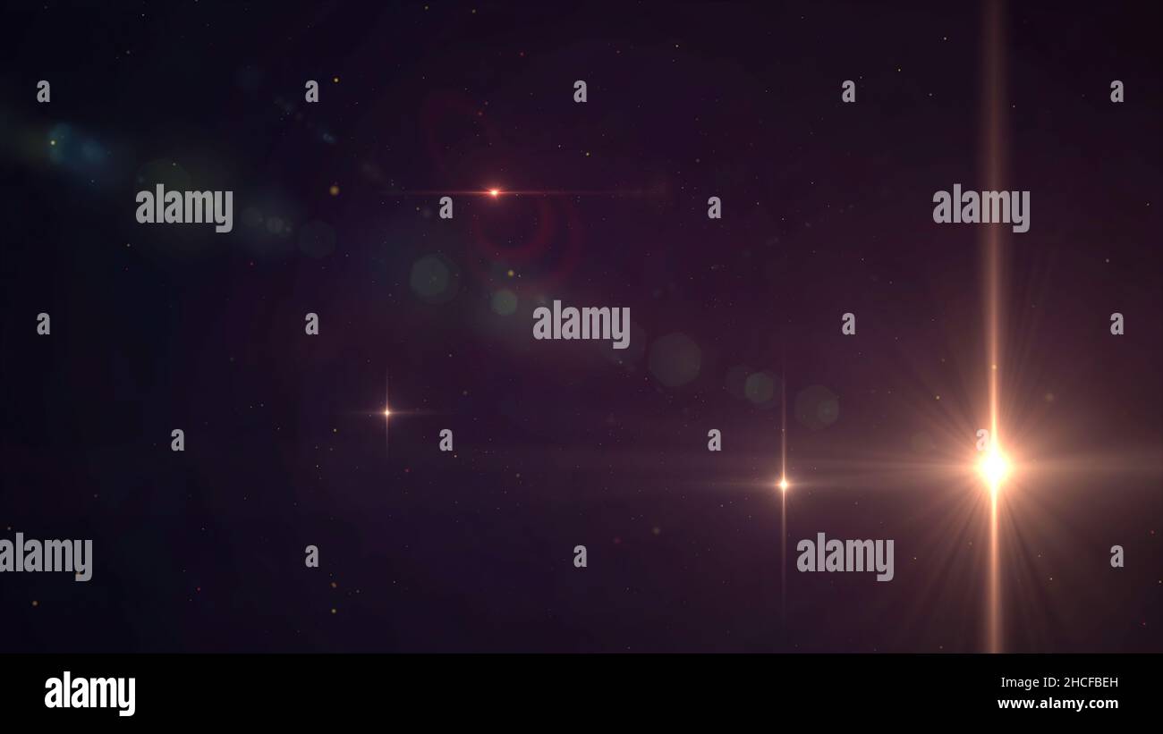 Stars in the sky. Looped animation. Beautiful night with twinkling ...