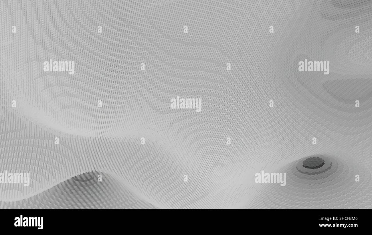 Fractal background with circles, seamless loop. Abstract waving texture ...