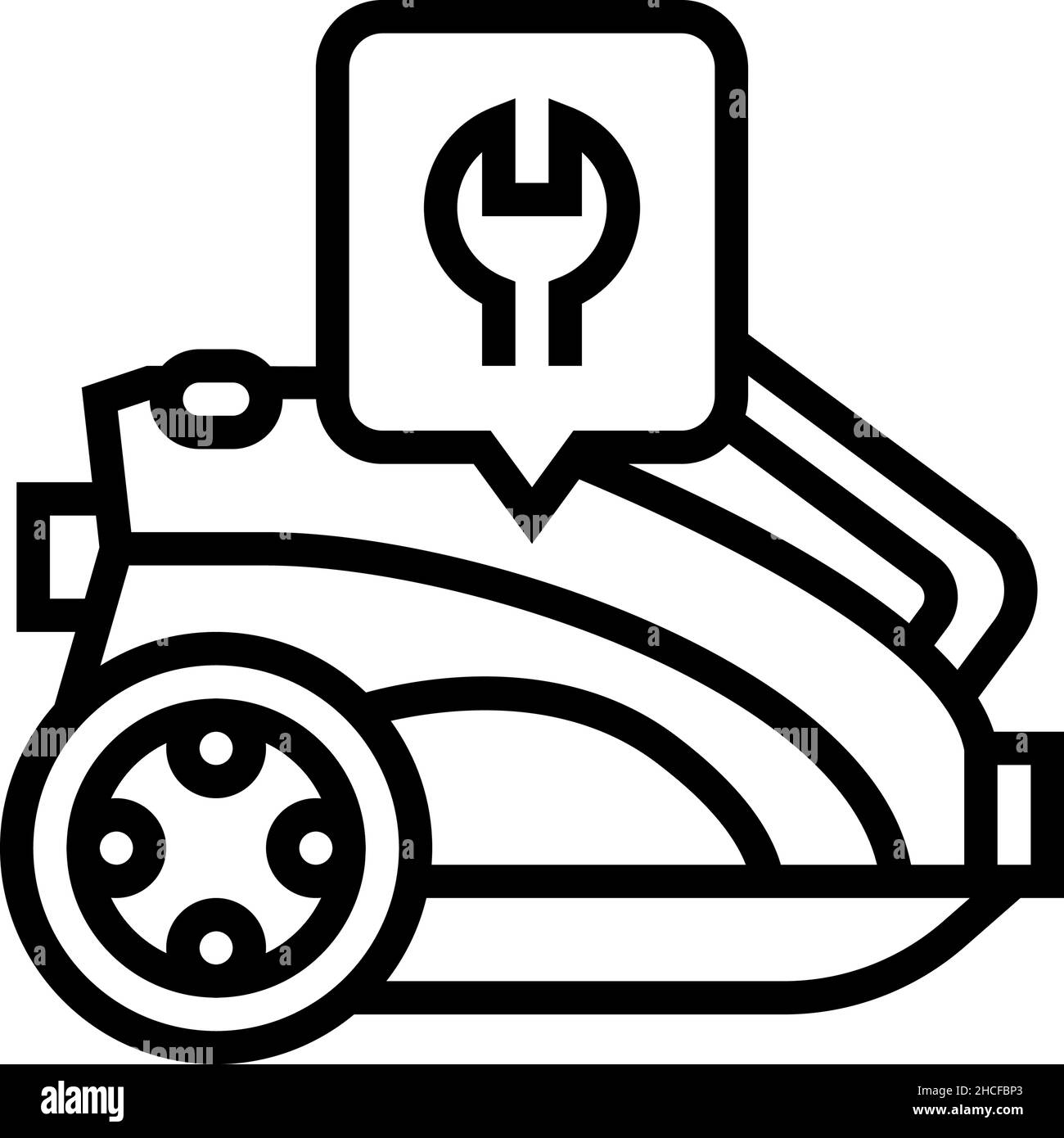 vacuum cleaner repair line icon vector illustration Stock Vector Image ...