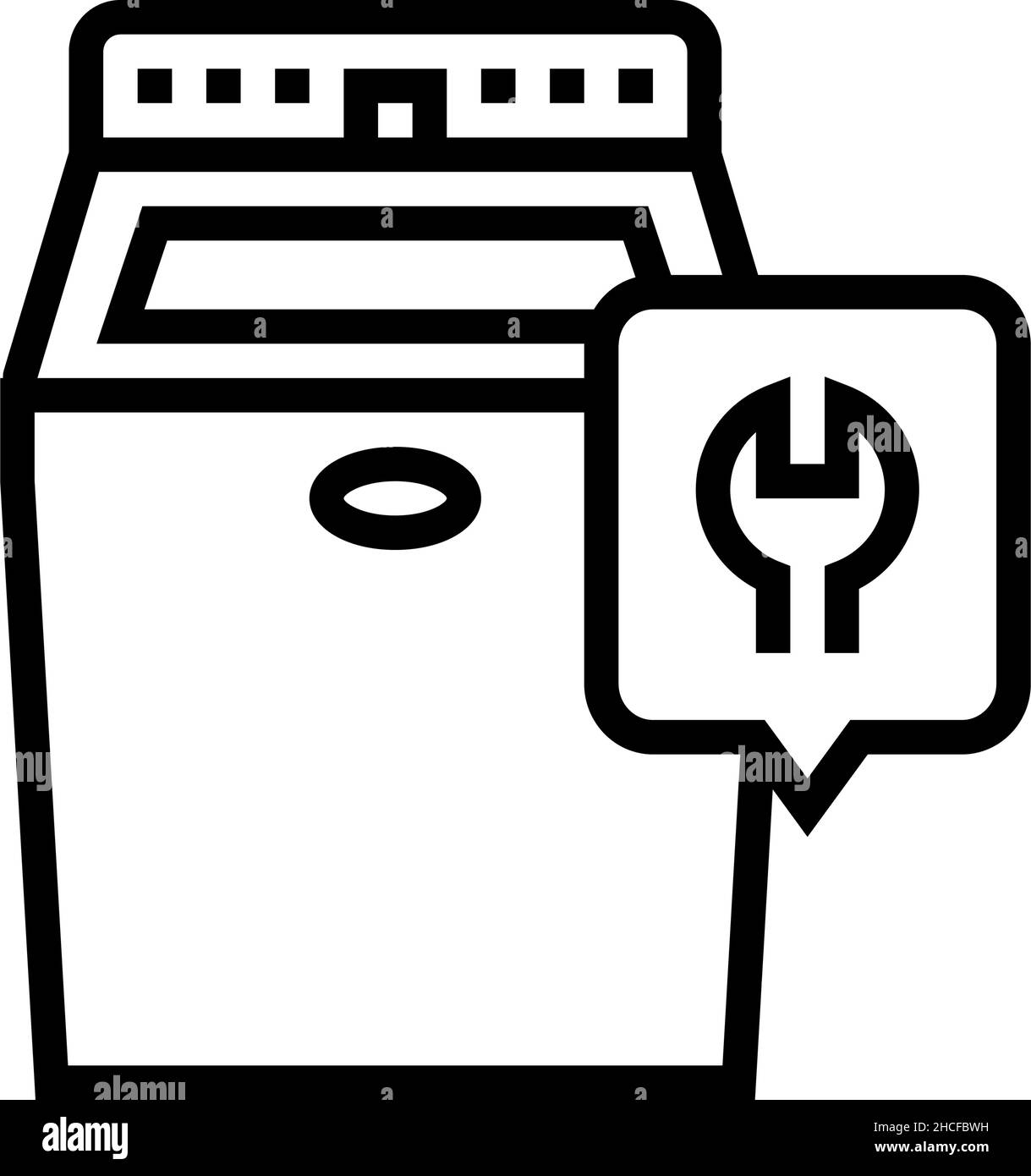 ice maker repair line icon vector illustration Stock Vector Image & Art ...