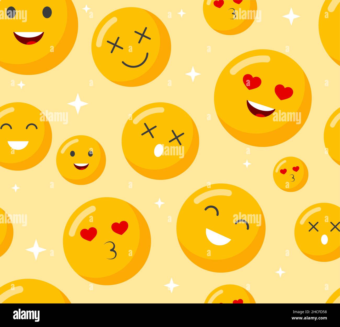Emoji seamless pattern Stock Vector Image & Art - Alamy
