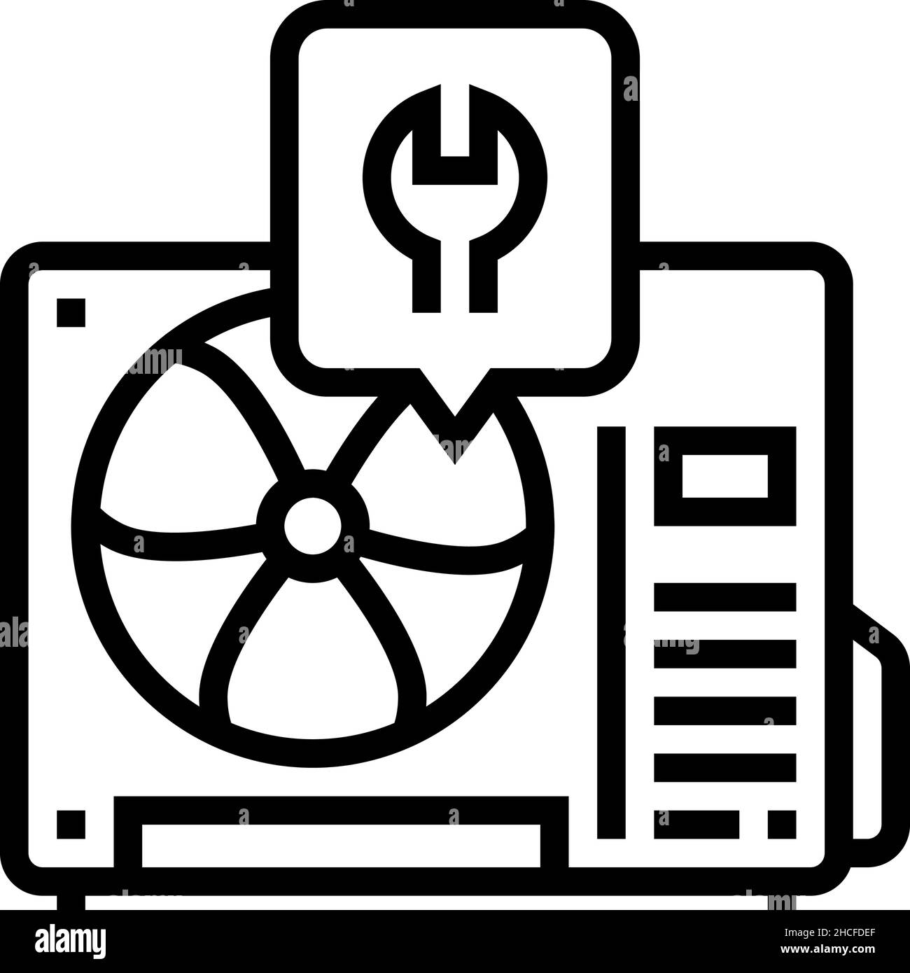 air conditioner repair line icon vector illustration Stock Vector Image ...