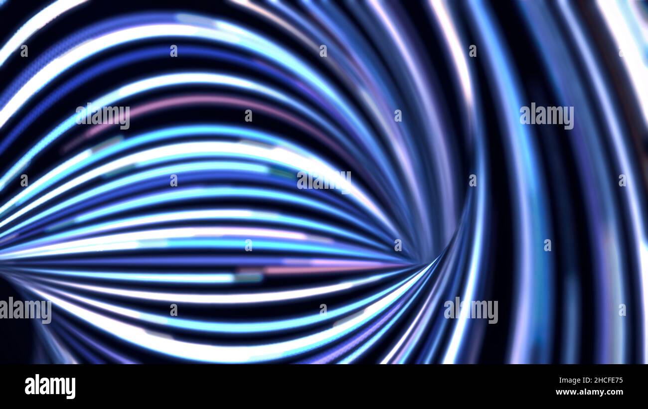 Abstract background animation of flowing blue, purple, white lines on ...
