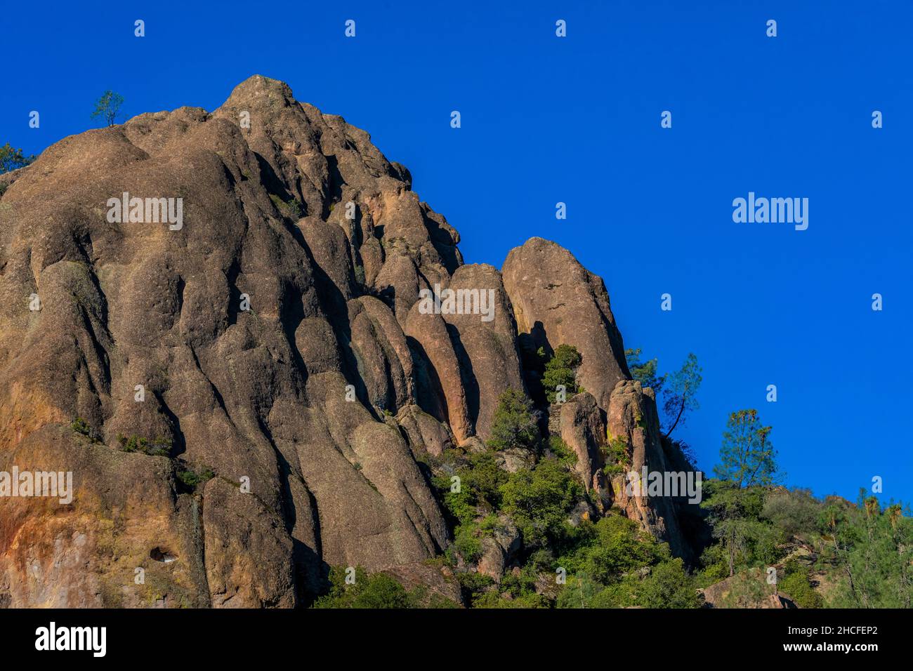 Pinnacles Volcanic Formations, made of eroded volcanic breccia, viewed ...