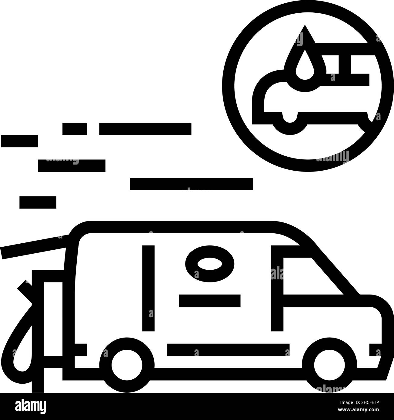 mobile car wash line icon vector illustration Stock Vector Image & Art ...