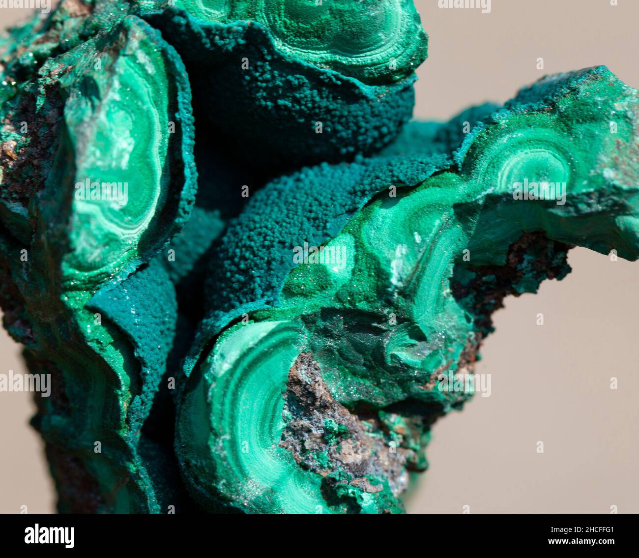 malachite mineral specimen stone rock geology gem crystal Stock Photo ...