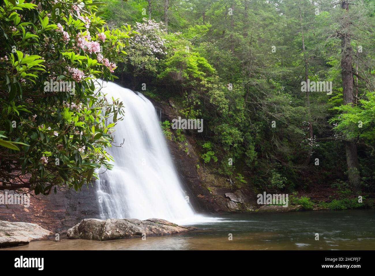 Silver Run Falls in Nantahala National Forest Stock Photo - Alamy