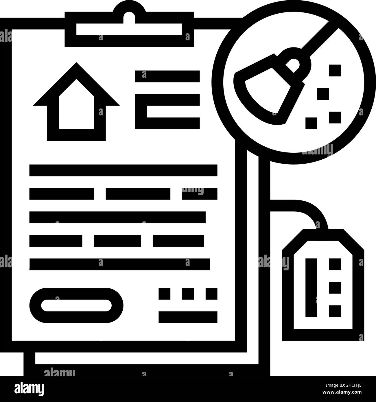 end of tenancy cleaning line icon vector illustration Stock Vector ...