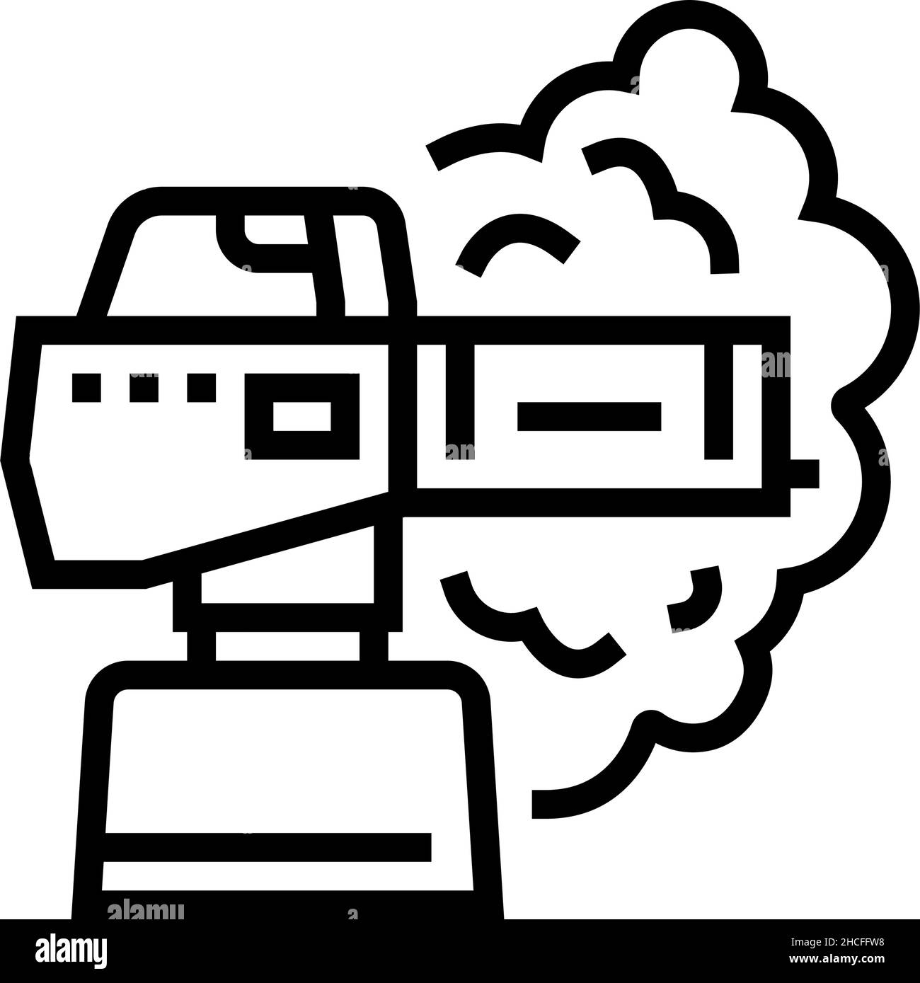 fogging against flying pests line icon vector illustration Stock Vector ...
