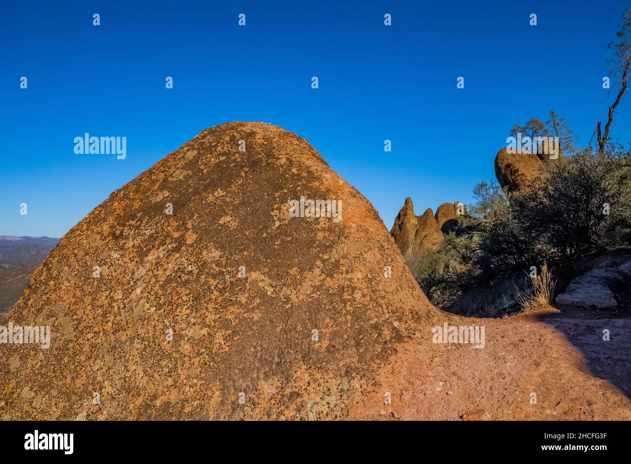Pinnacles Volcanic Formations, made of eroded volcanic breccia, along ...