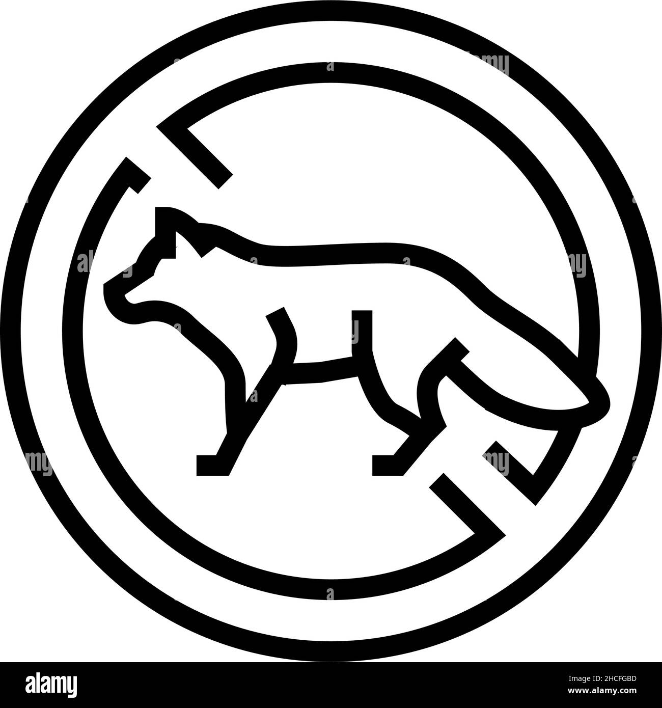fox control line icon vector illustration Stock Vector Image & Art - Alamy