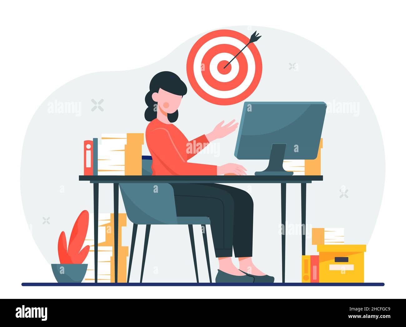 Concept of goal setting Stock Vector Image & Art - Alamy