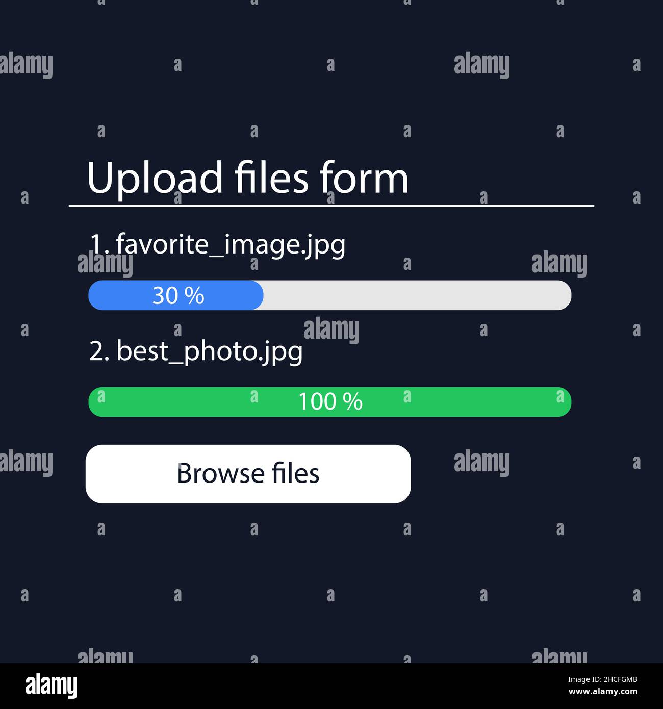A Form For Uploading And Sending Files To The Server User Interface For The Website And