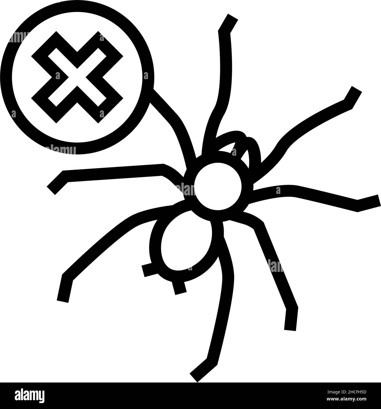 spider control line icon vector illustration Stock Vector Image & Art ...