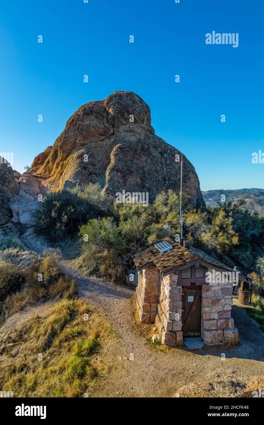 National Park rustic style restroom atop Scout Peak along High Peaks ...