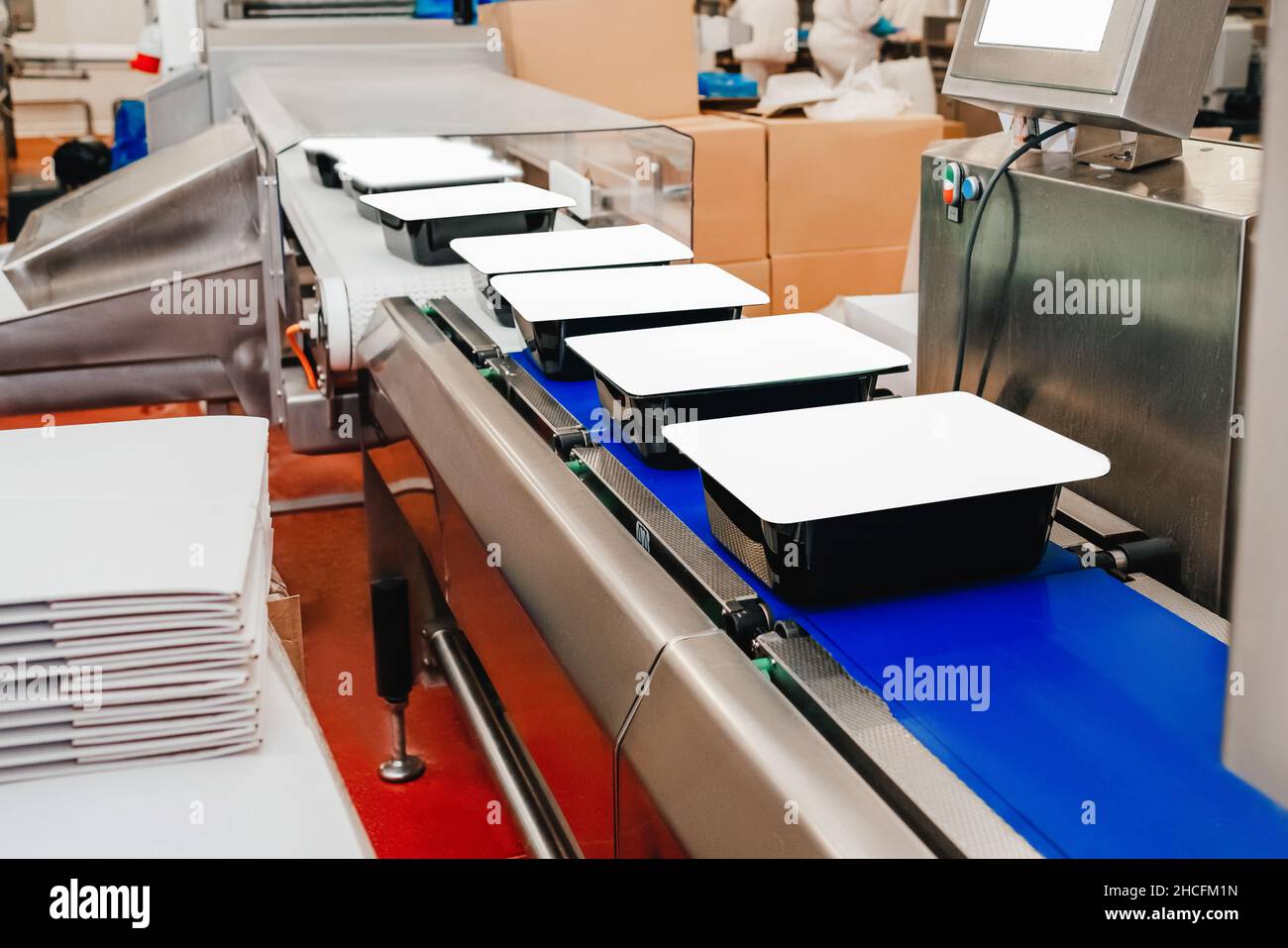 Chicken fillet production line . Factory for the production of food ...