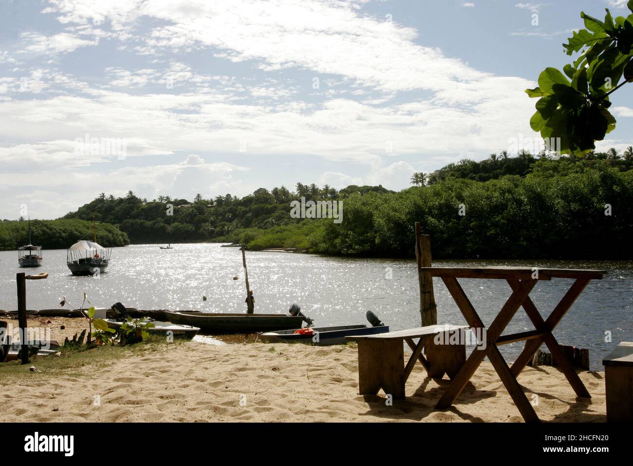 porto seguro, bahia, brazil - february 25, 2011: Fishing boat in the ...