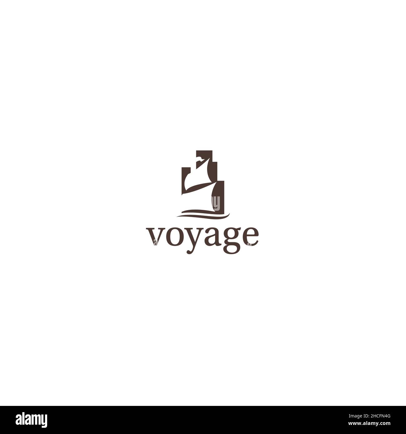 Minimalist simple design Voyage flag logo design Stock Vector Image ...