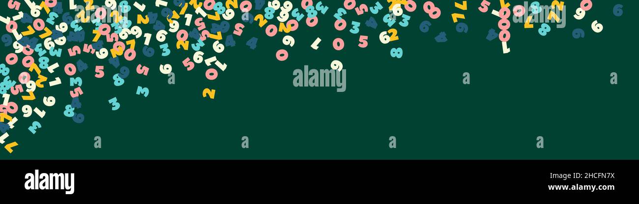 Falling pastel numbers. Math study concept with flying digits. Fine ...