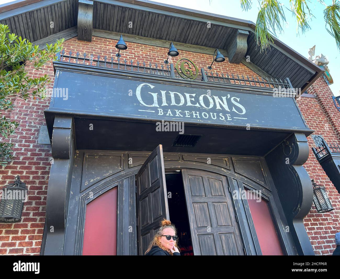 Orlando, FL USA - November 27, 2021: The sign on the exterior of Gideon ...