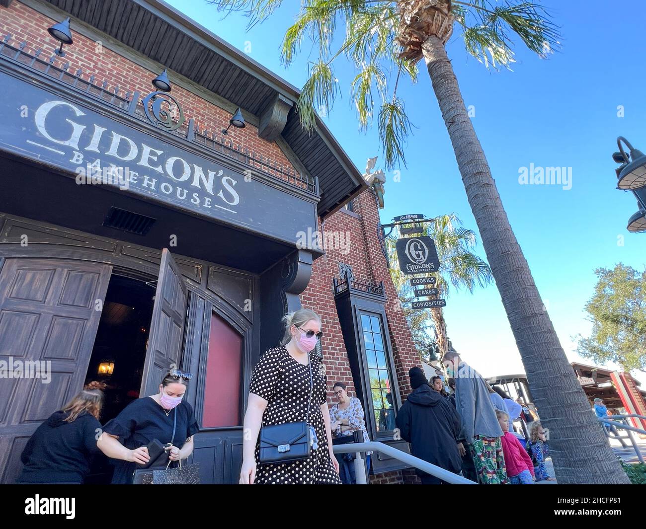 Orlando, FL USA - November 27, 2021: The sign on the exterior of Gideon ...