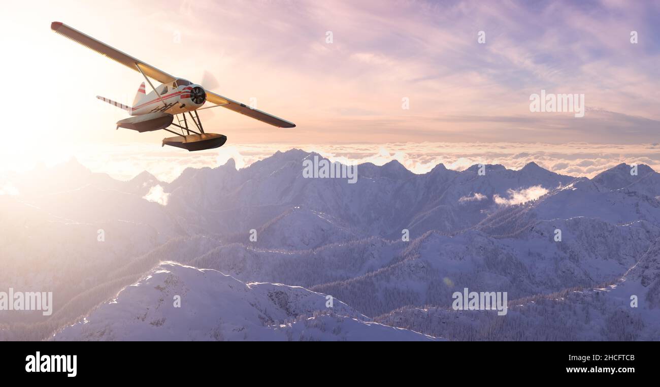 Seaplane flying over rocky hi-res stock photography and images - Alamy