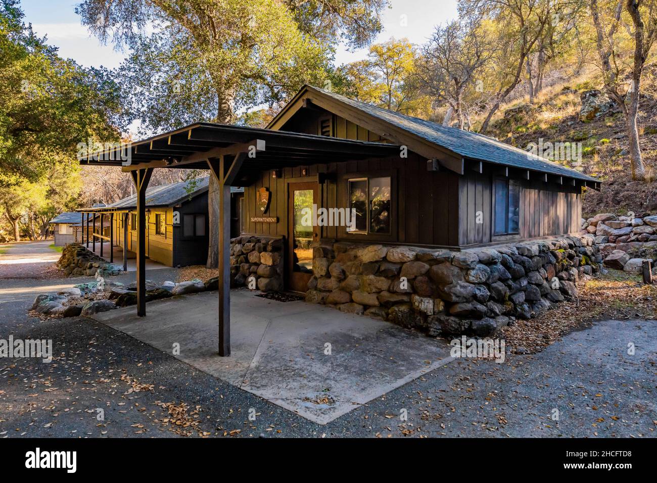 Superintendent's office in a National Park rustic style building built ...