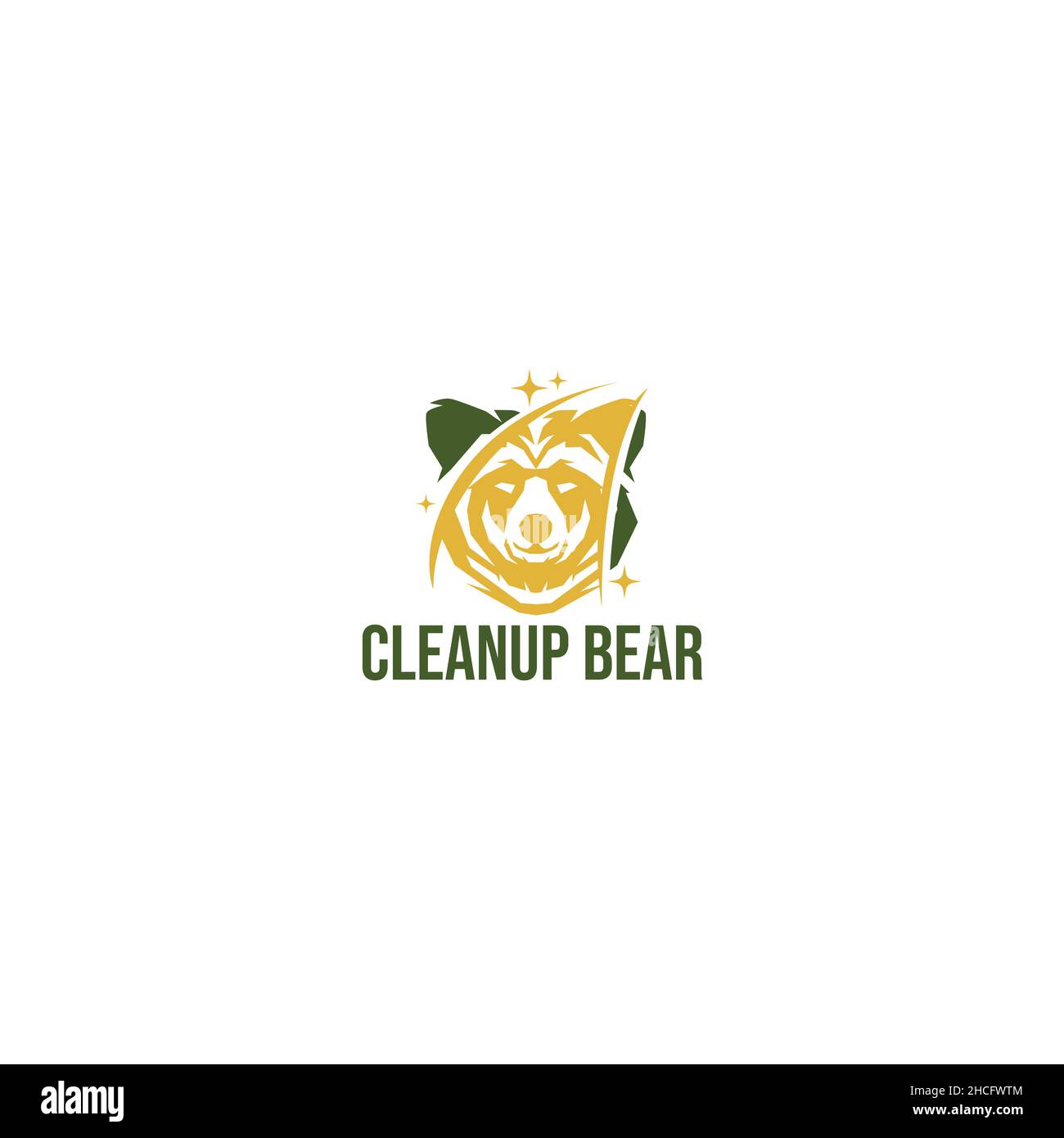 Modern design colorful Clean Up Bear logo design Stock Vector Image ...