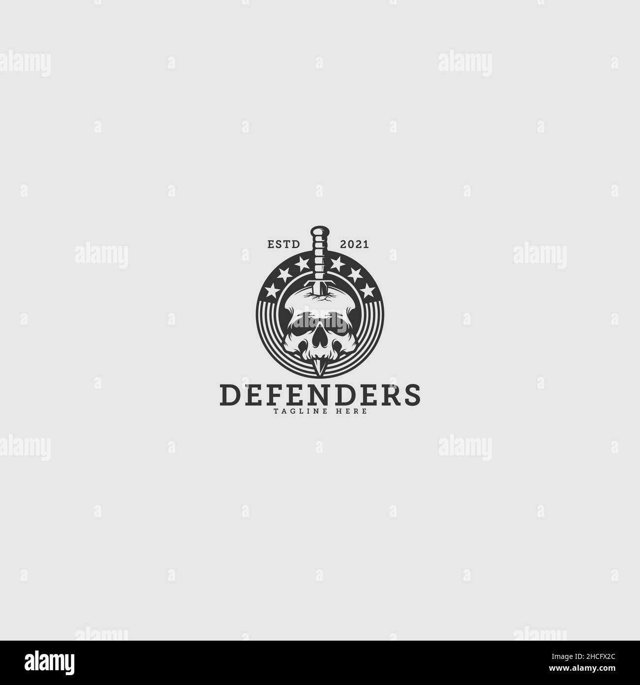 Modern design silhouette Defenders logo design Stock Vector Image & Art ...
