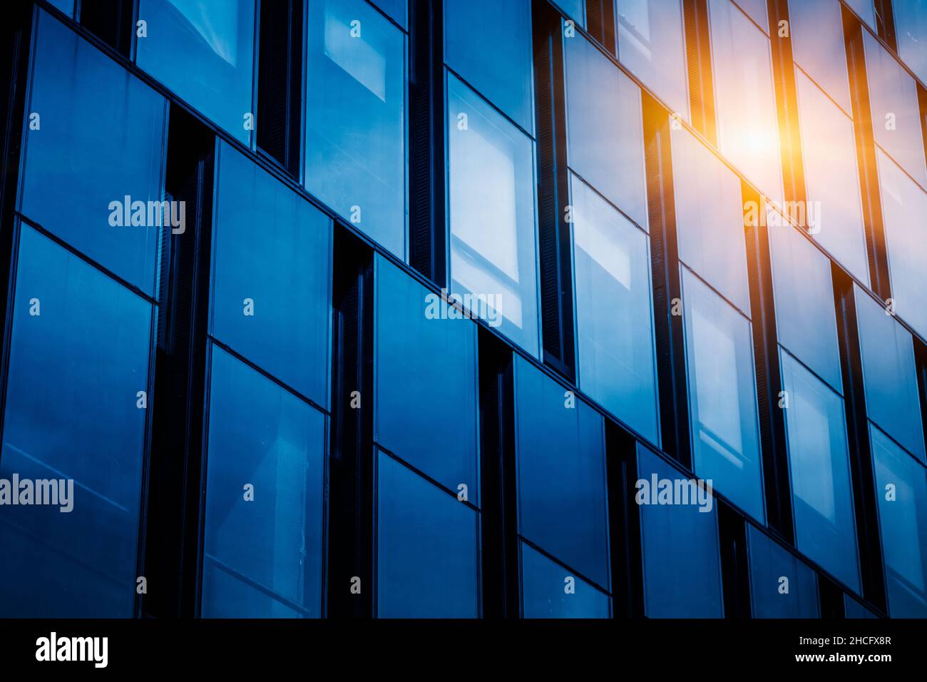 Abstract building. blue glass wall of skyscraper Stock Photo - Alamy