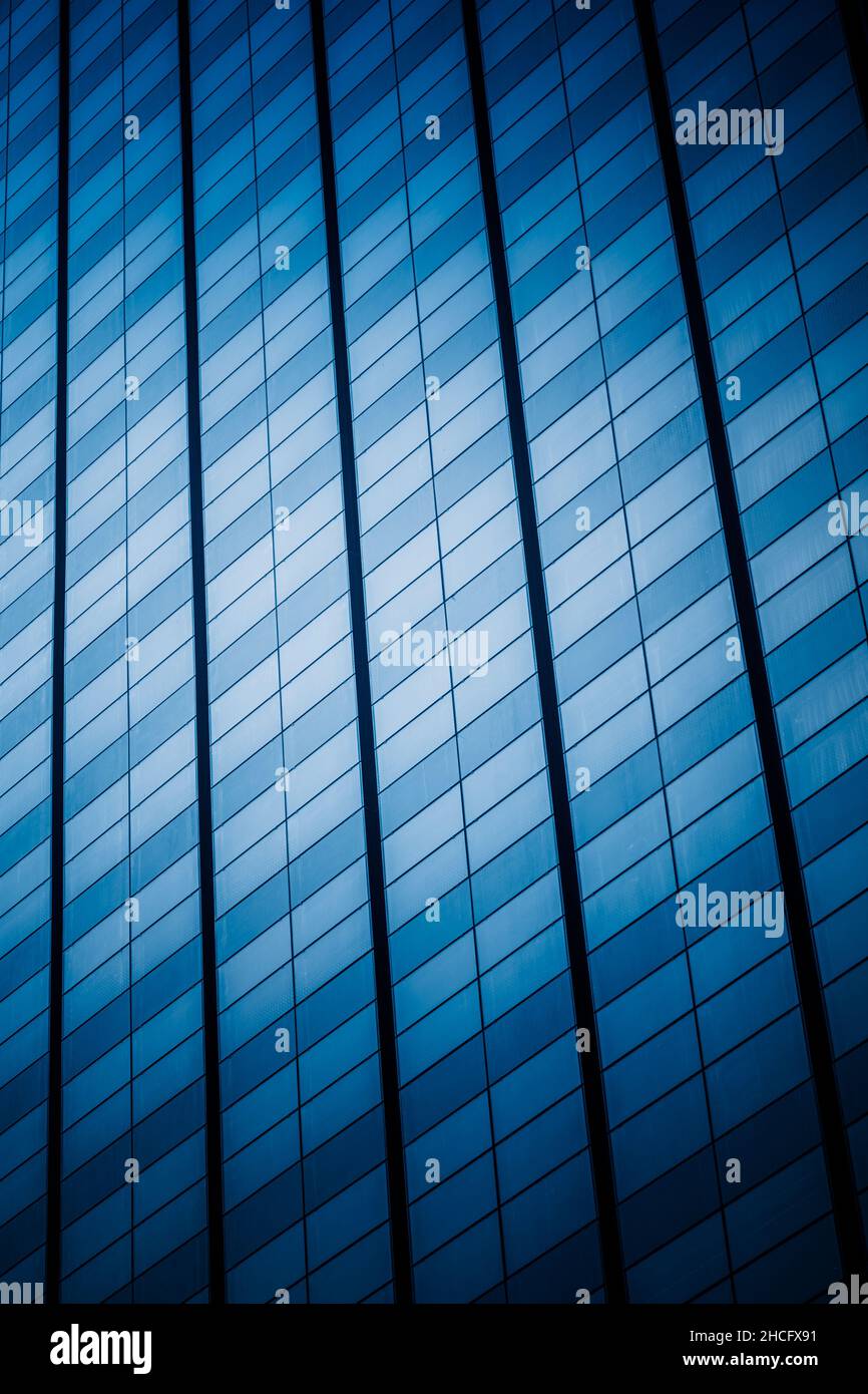 Abstract building. blue glass wall of skyscraper Stock Photo - Alamy