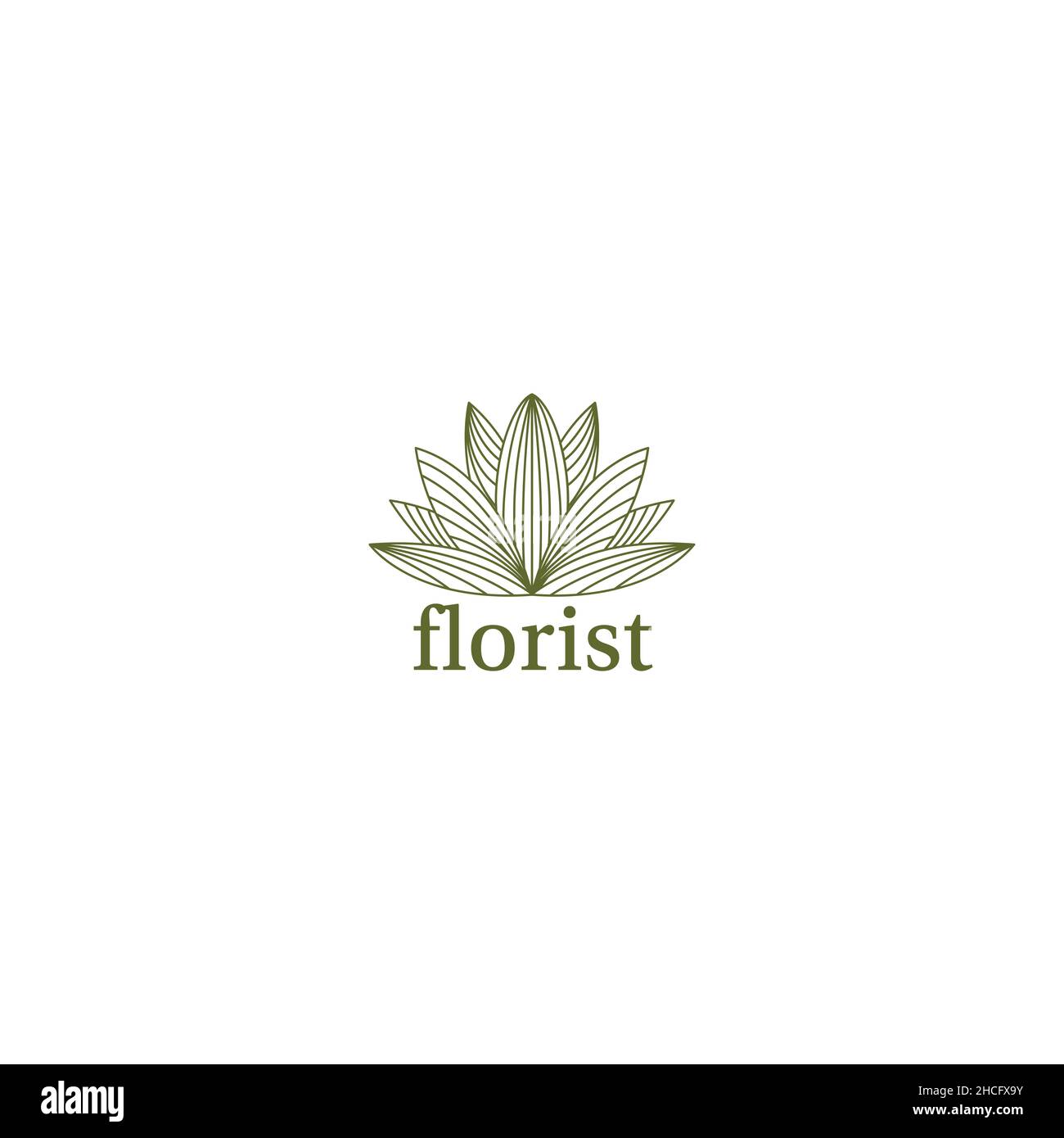 Minimalist design Florist flowers logo design Stock Vector Image & Art ...